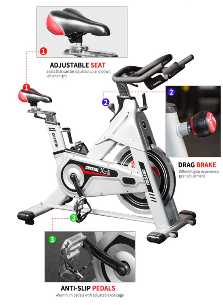 Crystal X5 Commercial Spin Bike - Happy Fitness Kenya