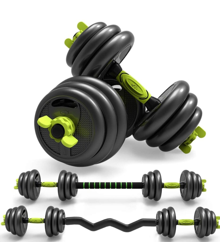 40kg Adjustable Dumbbell & Barbell Set - Happy Fitness Kenya