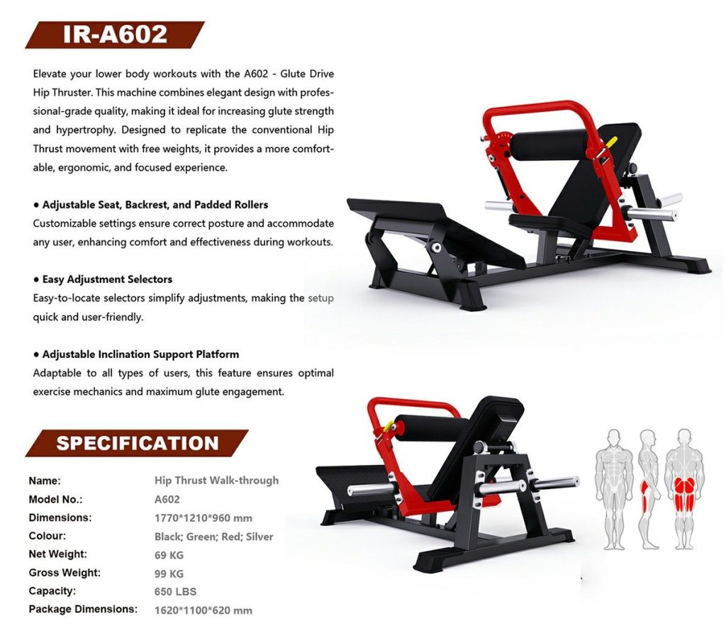 Commercial Plate-Loaded Hip Thrust Machine - Happy Fitness Kenya